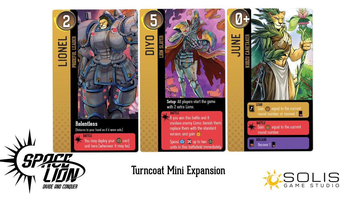 Turncoat Mini Expansion ( Space Lion: Divide and Conquer ) – Solis Game ...